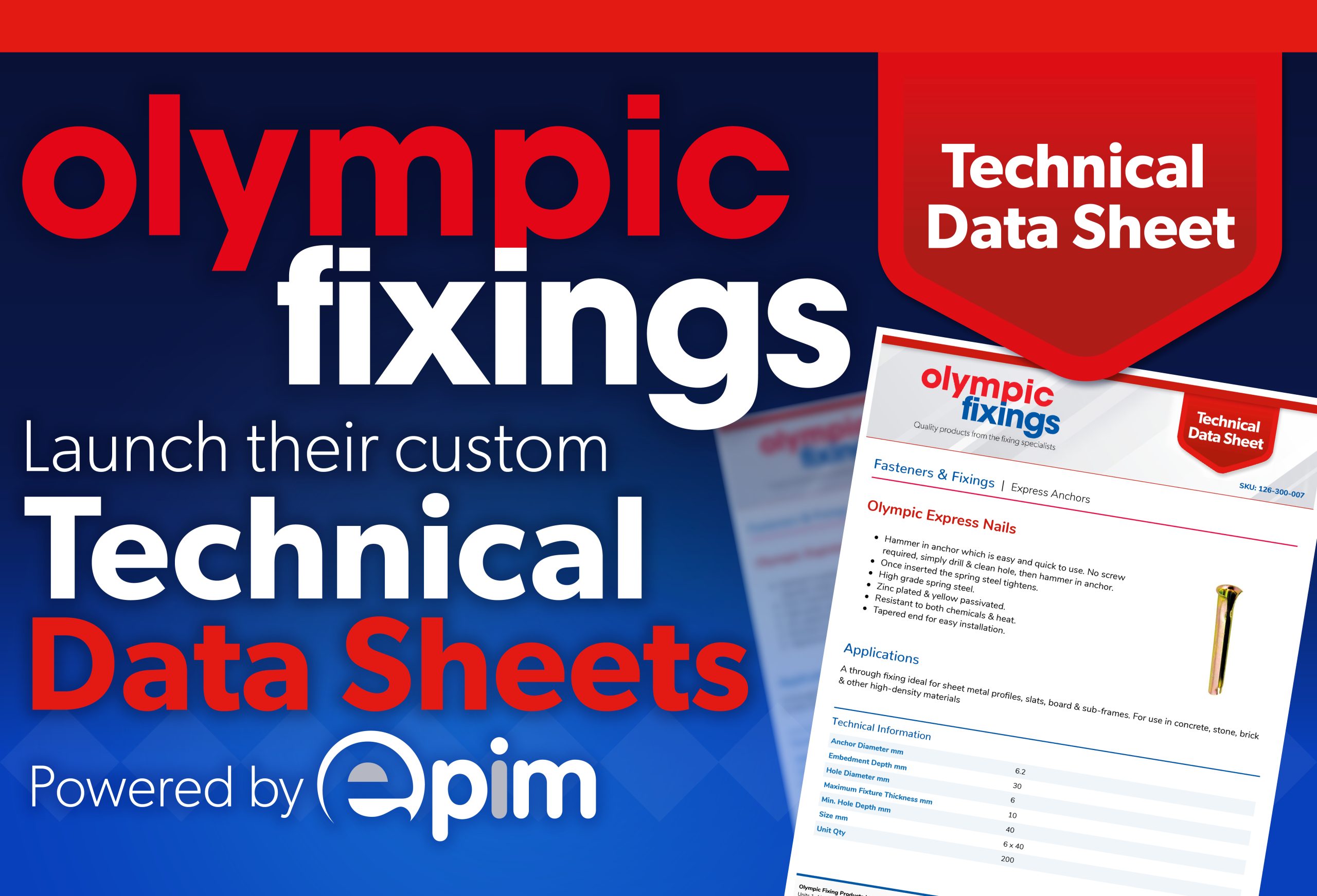 Olympic Fixings: Dynamic Custom Data Sheets Now Live - e-Pim