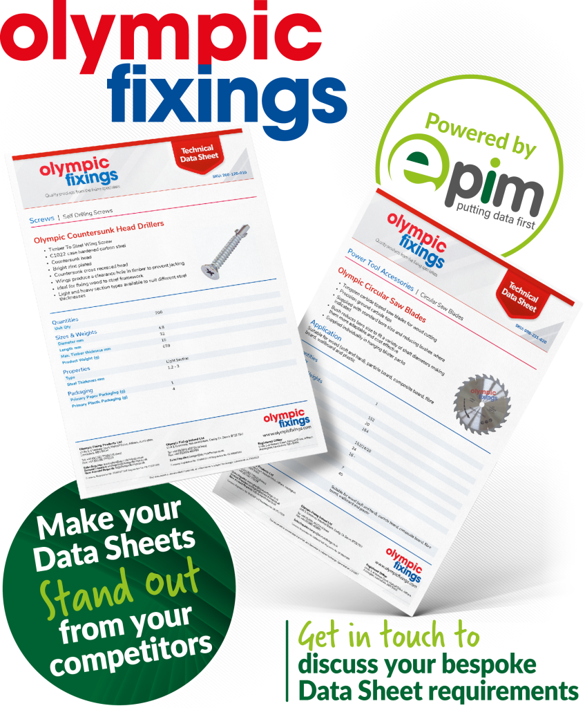 Olympic Fixings: Dynamic Custom Data Sheets Now Live - e-Pim